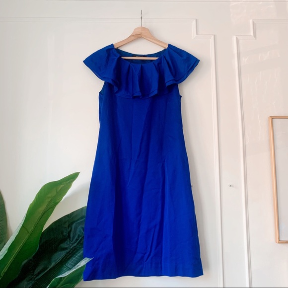 Club Monaco | Dresses | Club Monaco Royal Blue Shift Dress With Double ...